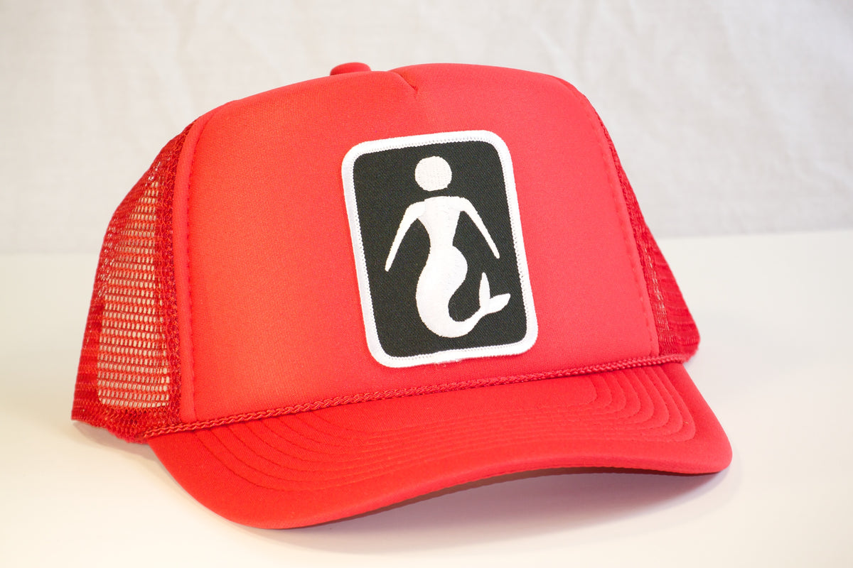 Red Classic Mermaid Trucker Hat – FIN MADE