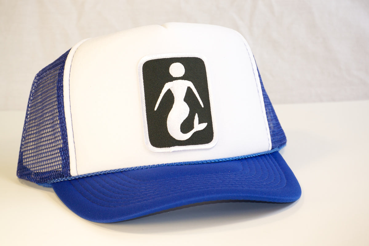 Royal Blue/White Classic Mermaid Trucker Hat (Medium crown) – FIN MADE